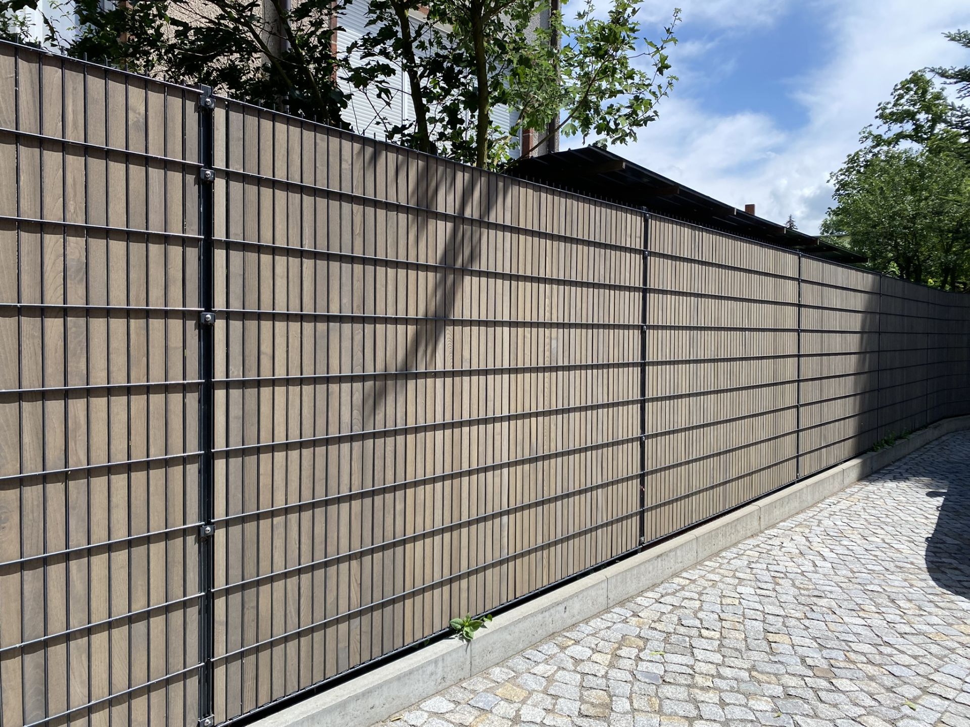 Doppelstabmattenzaun-Sichtschutz für Garten & Balkon | wodewa